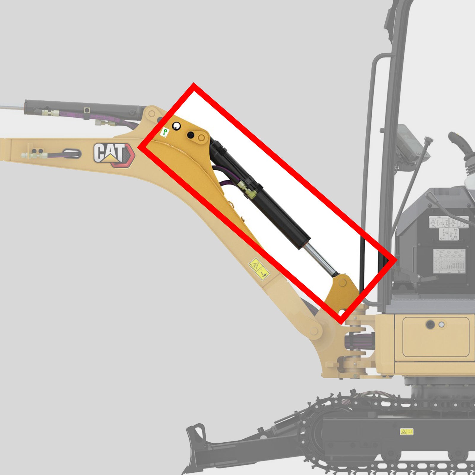 Hydraulic Boom Tilt Cylinder for Caterpillar CAT Mini Excavators 301.5 ...