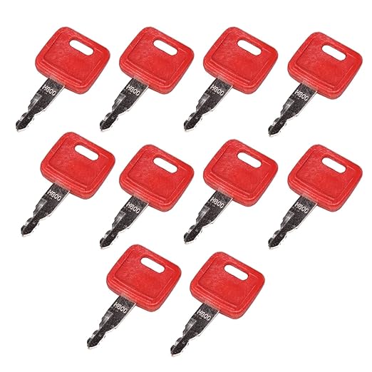10PCS Ignition Keys H800 for Hitachi John Deere Excavator Case Dozer F ...